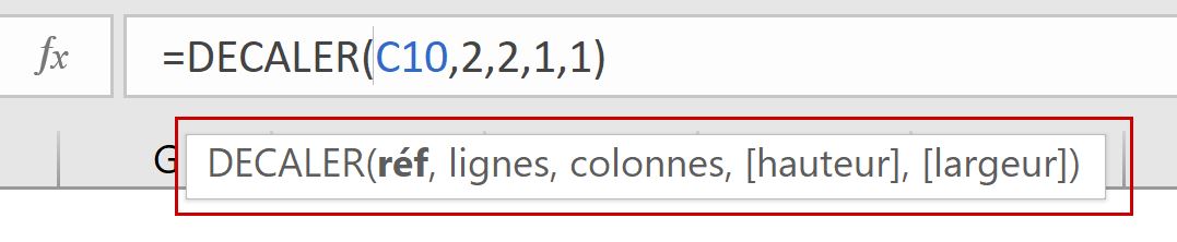 Fonction DECALER (Offset) avec [EXCEL]