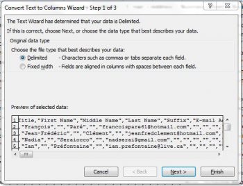 Convertir un fichier .csv aisément en tableau Excel