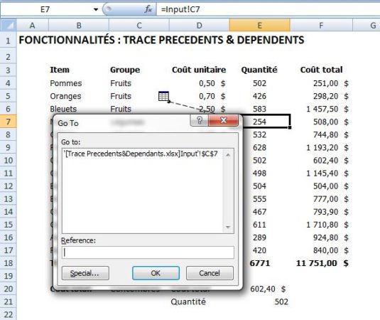 Fonctionnalités Excel pour tester vos formules