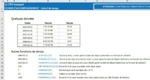 [EXCEL] Fonctions de calcul de temps