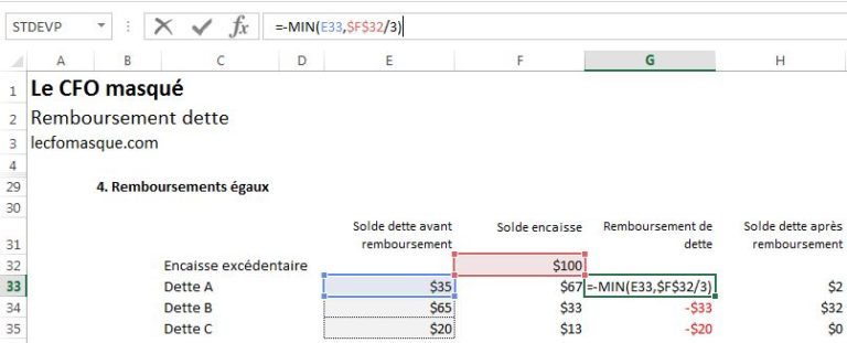 Qu'est-ce qu'un "cash sweep" et comment le modéliser?