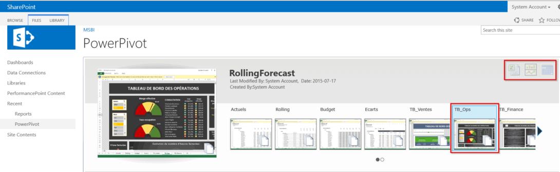 Découvrez le [Team BI] avec Power Pivot pour SharePoint (2 de 2)