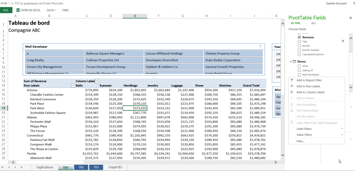 Découvrez le [Team BI] avec Power Pivot pour SharePoint (2 de 2)