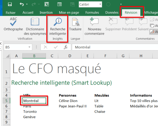 [Excel] Découvrez la recherche intelligente (smart lookup)