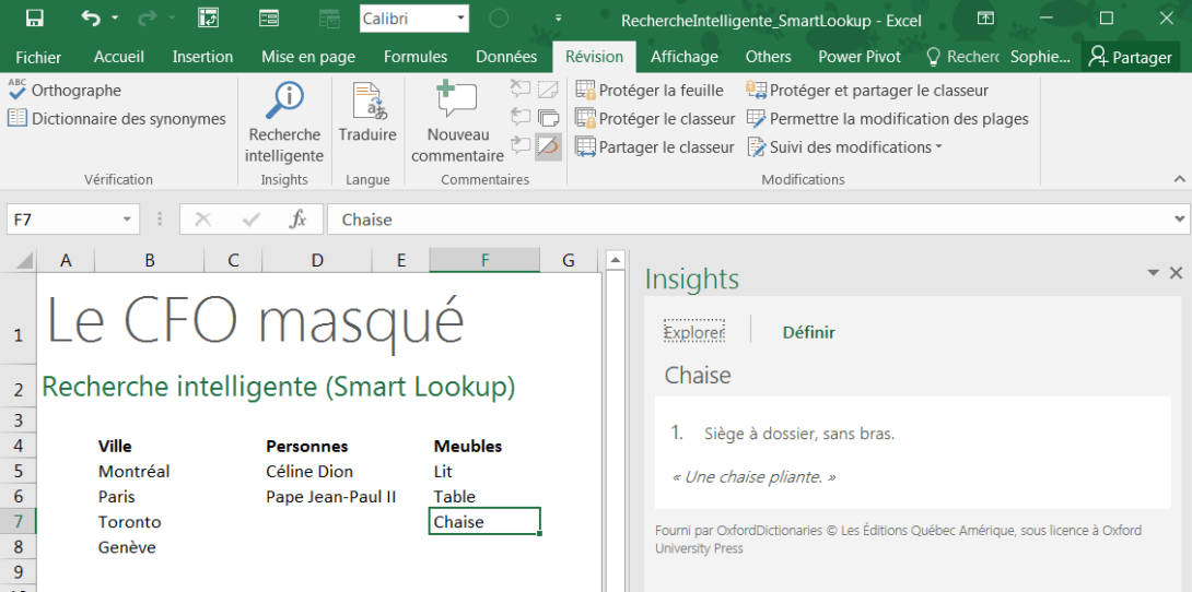 [Excel] Découvrez la recherche intelligente (smart lookup)