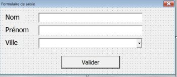 Créer un formulaire Excel à l'aide du langage VBA