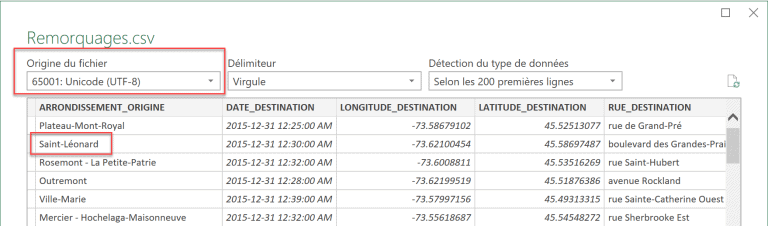 Récupérez les accents d'origine d'un fichier importé dans Excel