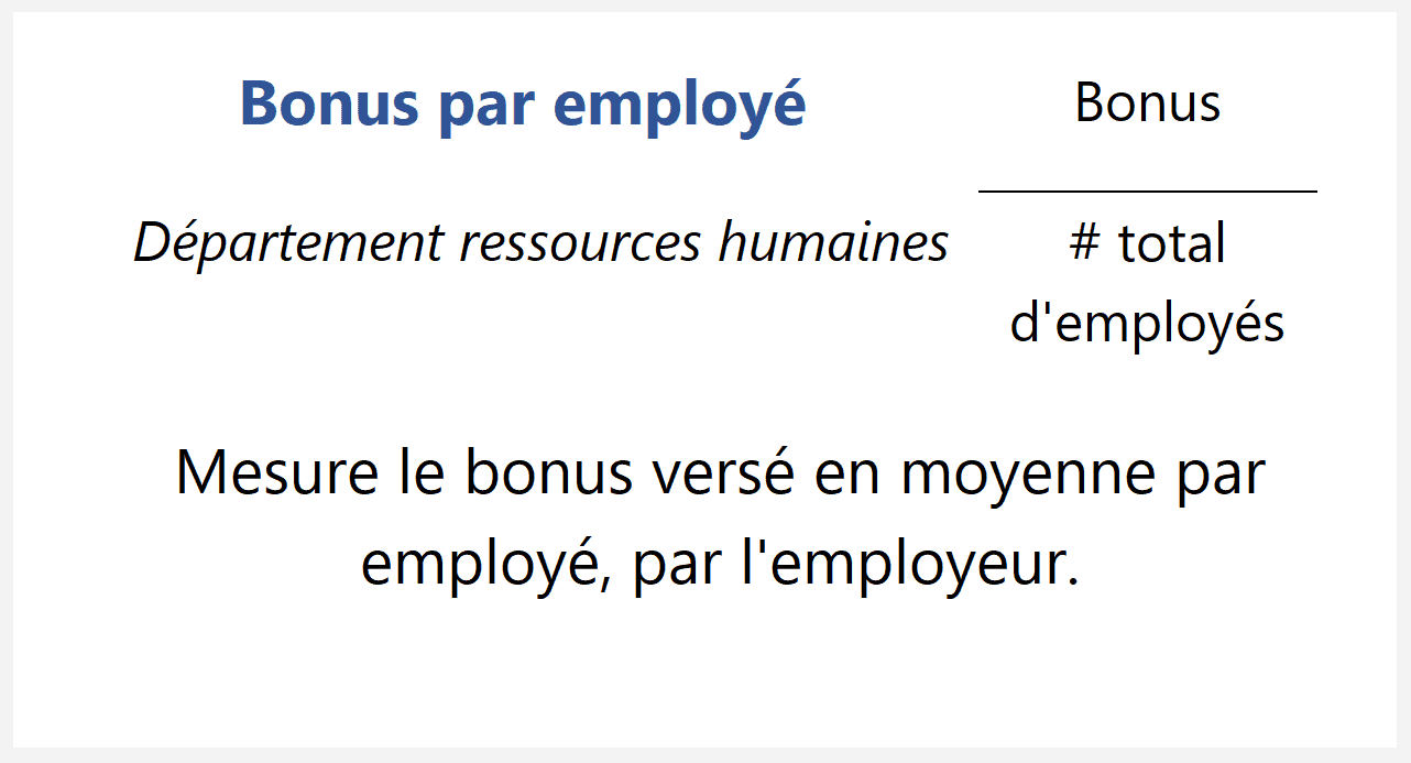 [KPI] 📈 Bonus par employé