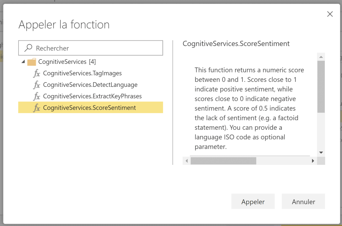 Effectuez une analyse de sentiments dans Power BI sans licence