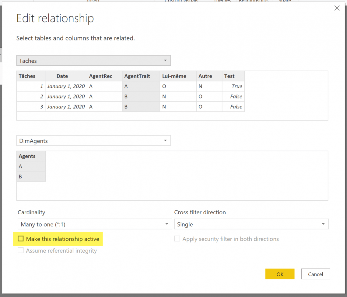 Comment utiliser la fonction USERELATIONSHIP en DAX