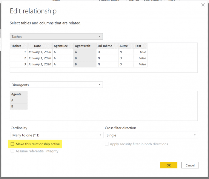 Comment utiliser la fonction USERELATIONSHIP en DAX