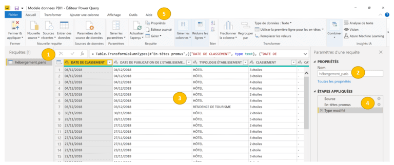 L'éditeur de requêtes Power Query pour Excel et Power BI