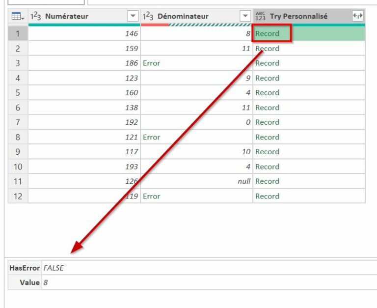 Comment utiliser la fonction try ... otherwise dans Power Query