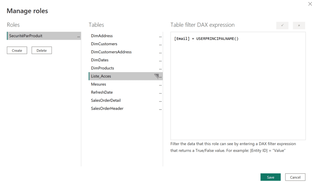 Cas complexe de rôles RLS dans Power BI