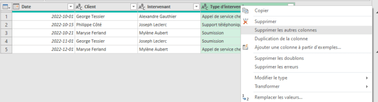 Ajouter une ligne avec Power Query