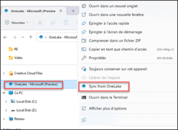 Accéder à Microsoft Fabric OneLake par l’explorateur Windows