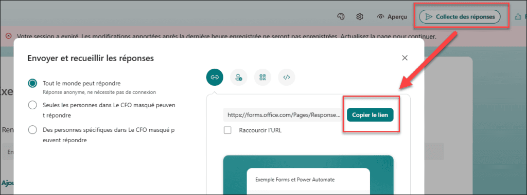 Power Automate et Forms : Paramétrer un flux pour les réponses