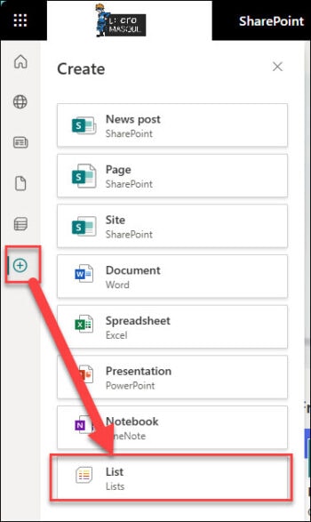 Créer une liste SharePoint pour collaborer et collecter des données
